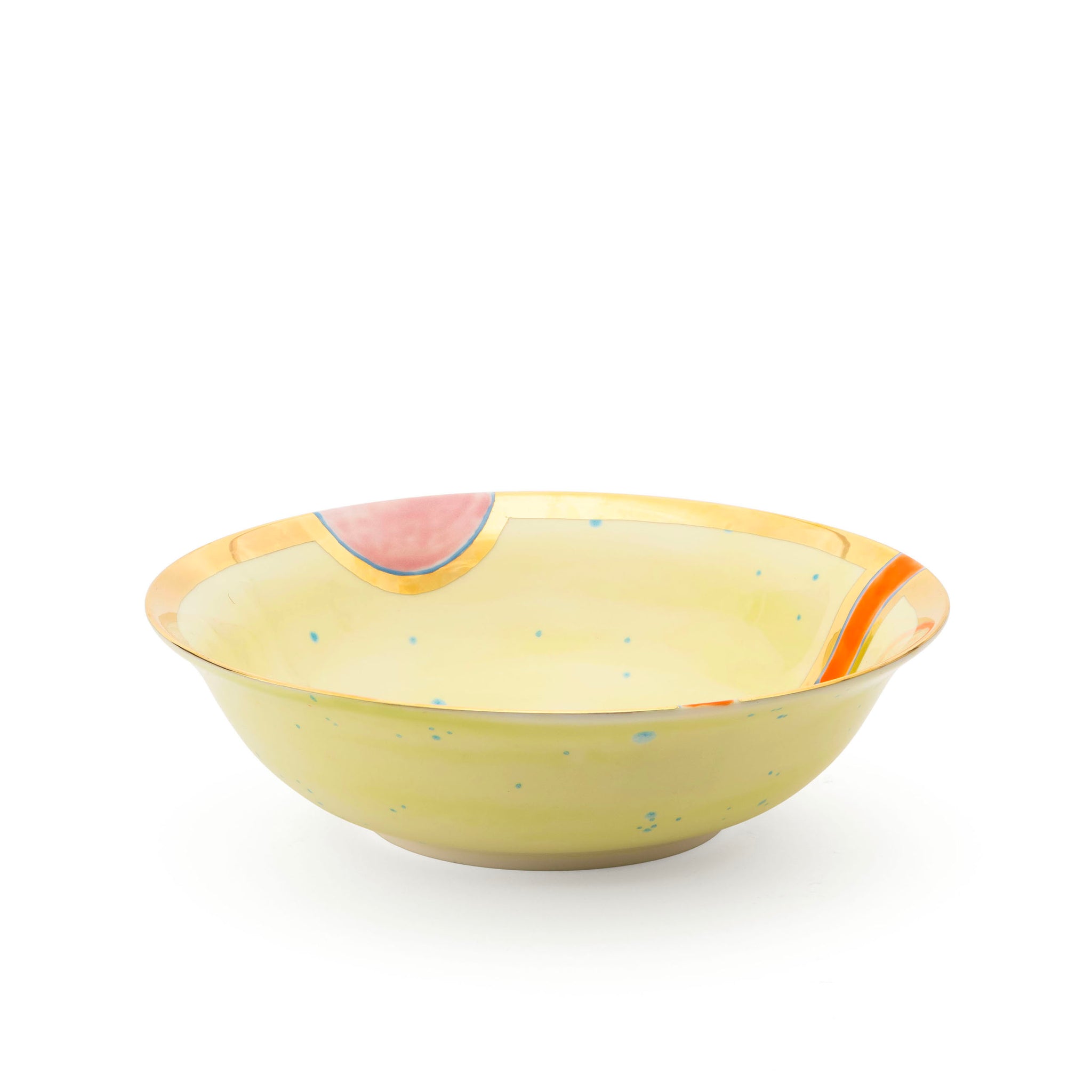 Lime Gold Salad Bowl