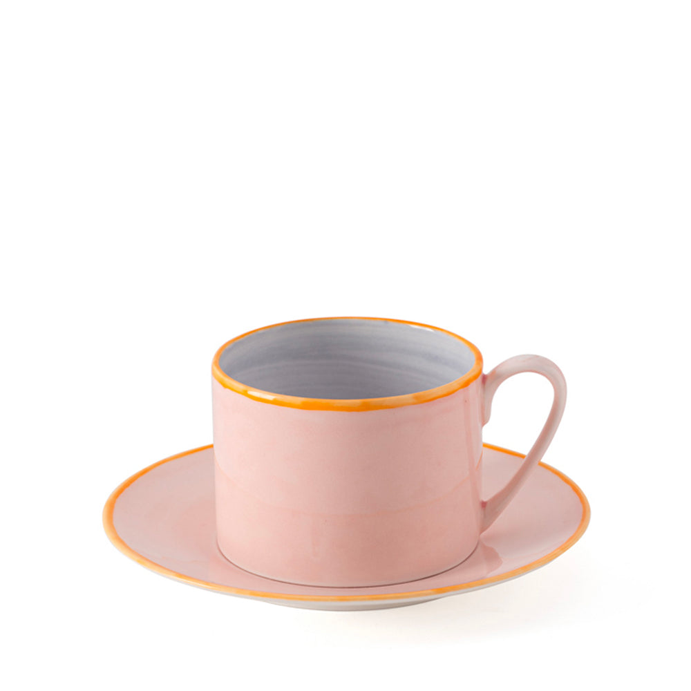 Murrine Gray Teacup & Saucer