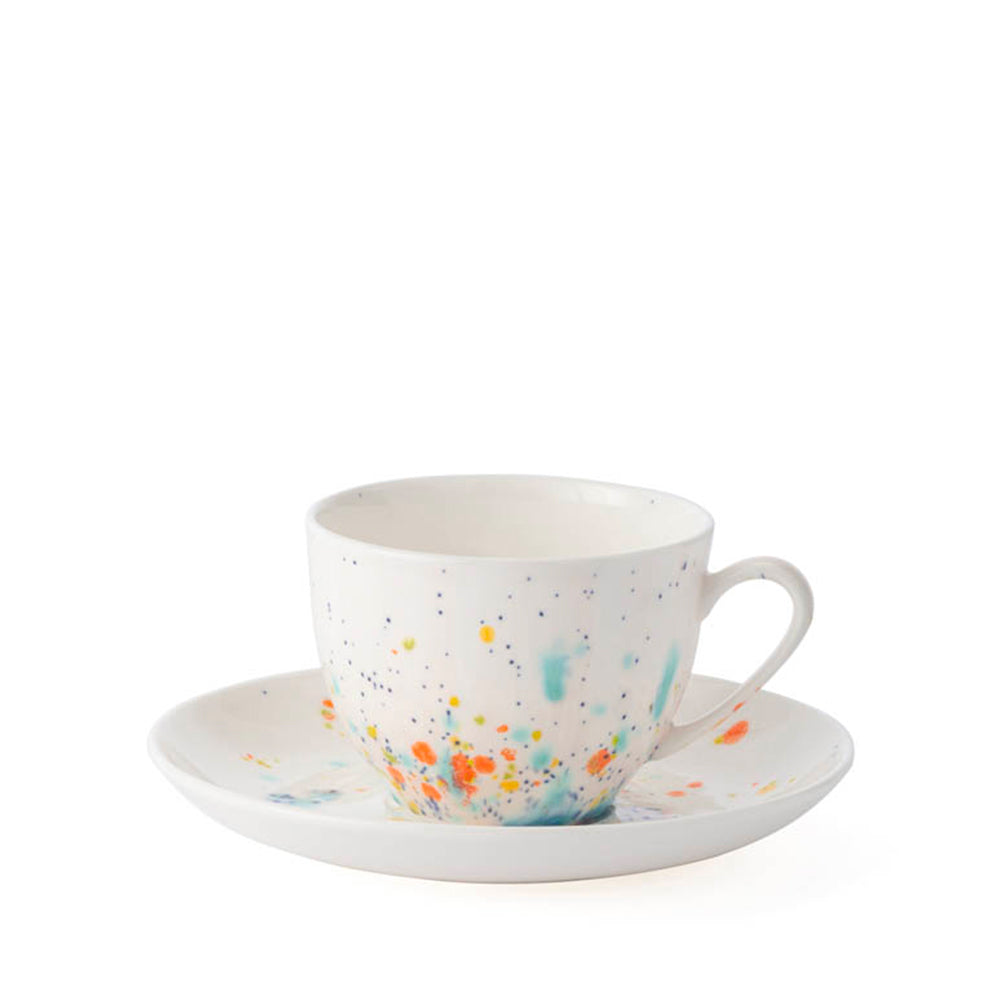 Seabed White Teacup & Saucer